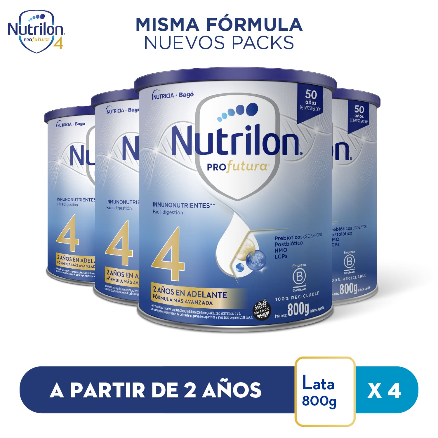 Combo fórmula láctea profutura 4 (4 latas de 800 grs) - Farmaonline