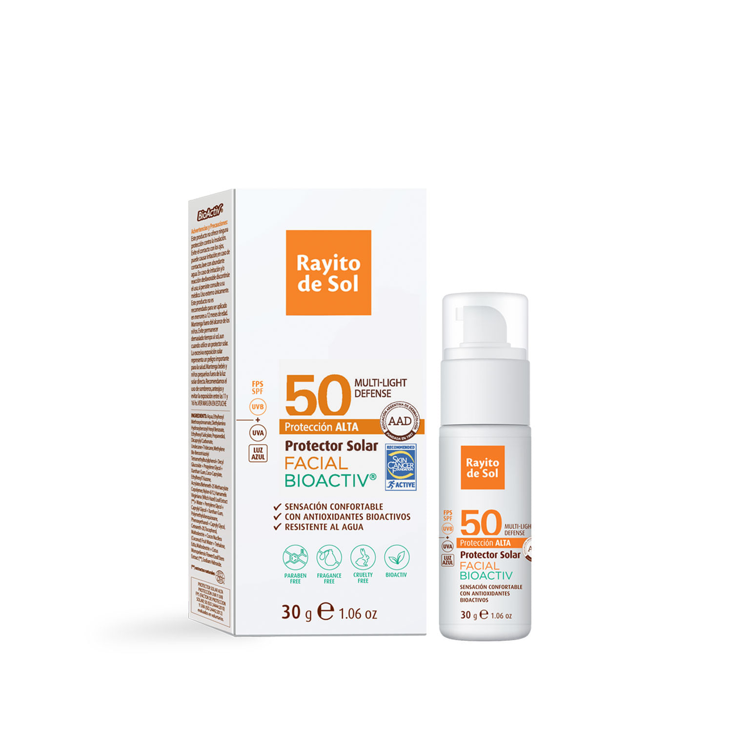 Protector solar facial fps50 30 g - Farmaonline