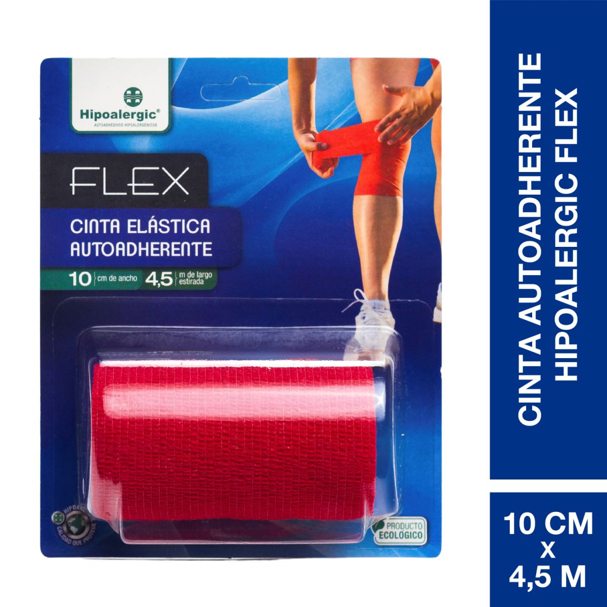 Venda elástica autoadherente flex 10cm x 4.5m roja (1 unidad) - Farmaonline
