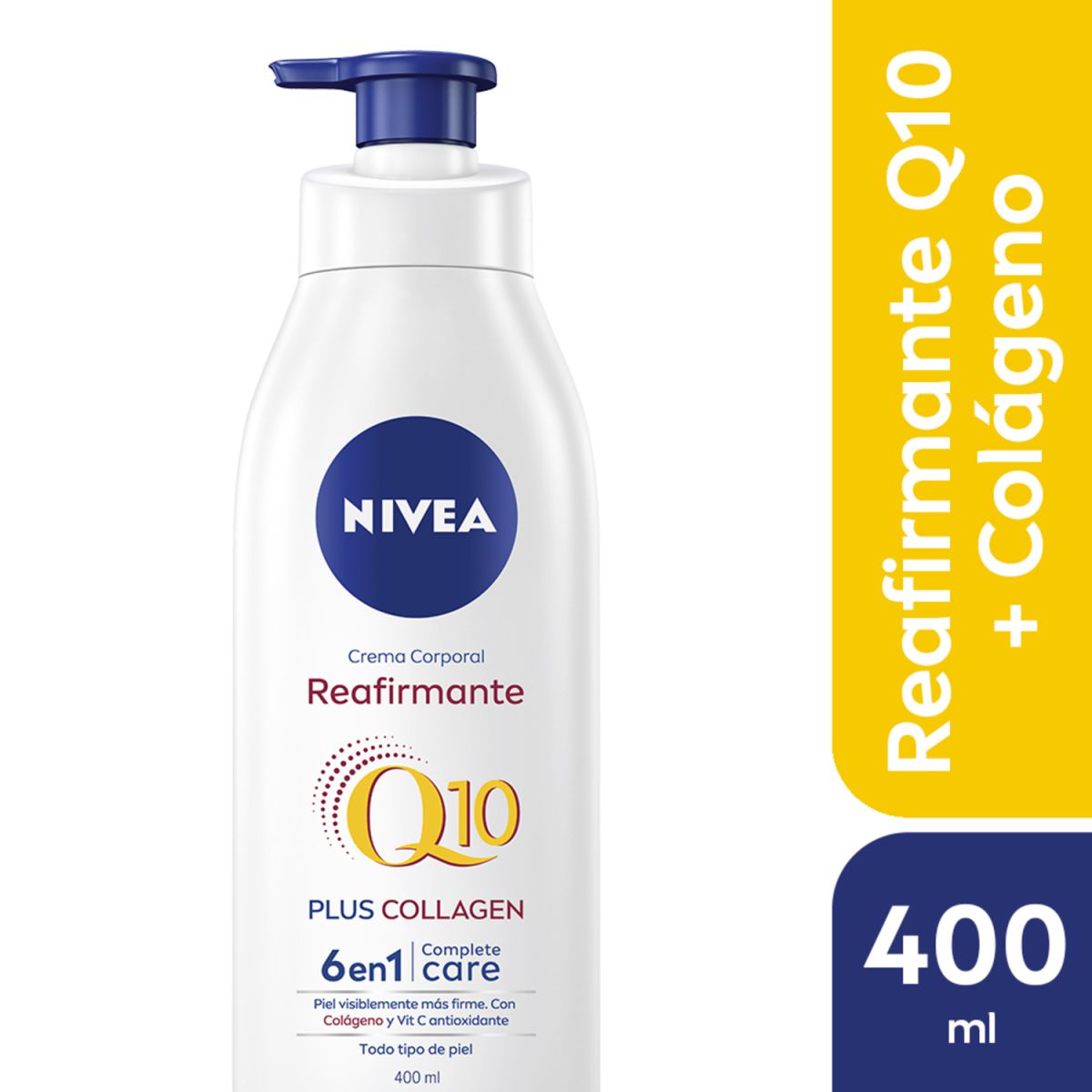 Crema corporal reafirmante q10 + colágeno 6 en 1 400 ml - Farmaonline