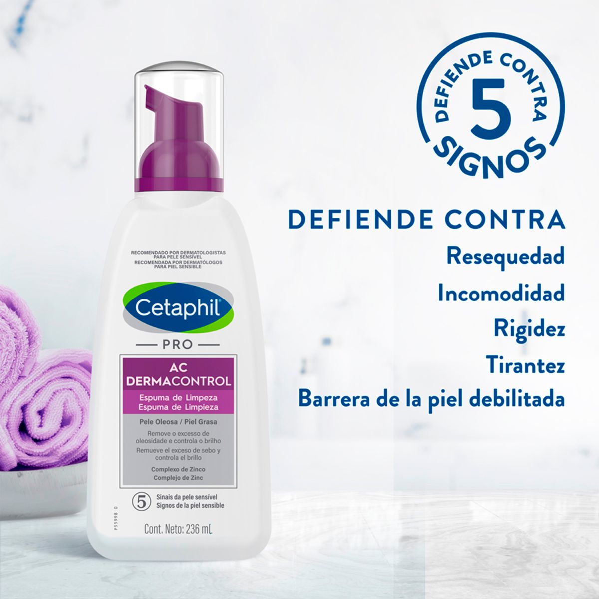 PRO ac dermacontrol espuma de limpieza 236ml - Farmaonline