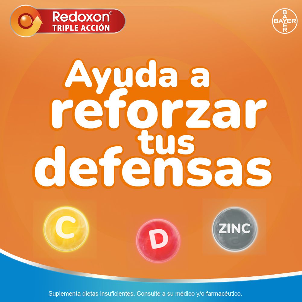 Multivitamínico triple acción con vitamina C D y Zinc (10 cmp rec ...