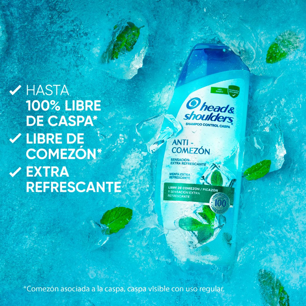 Shampoo para caspa anti comezón con menta 180ml - Farmaonline