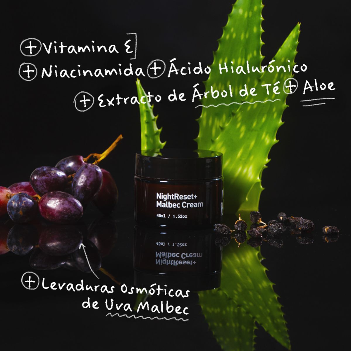 Crema facial nightreset+ malbec 45 ml - Farmaonline