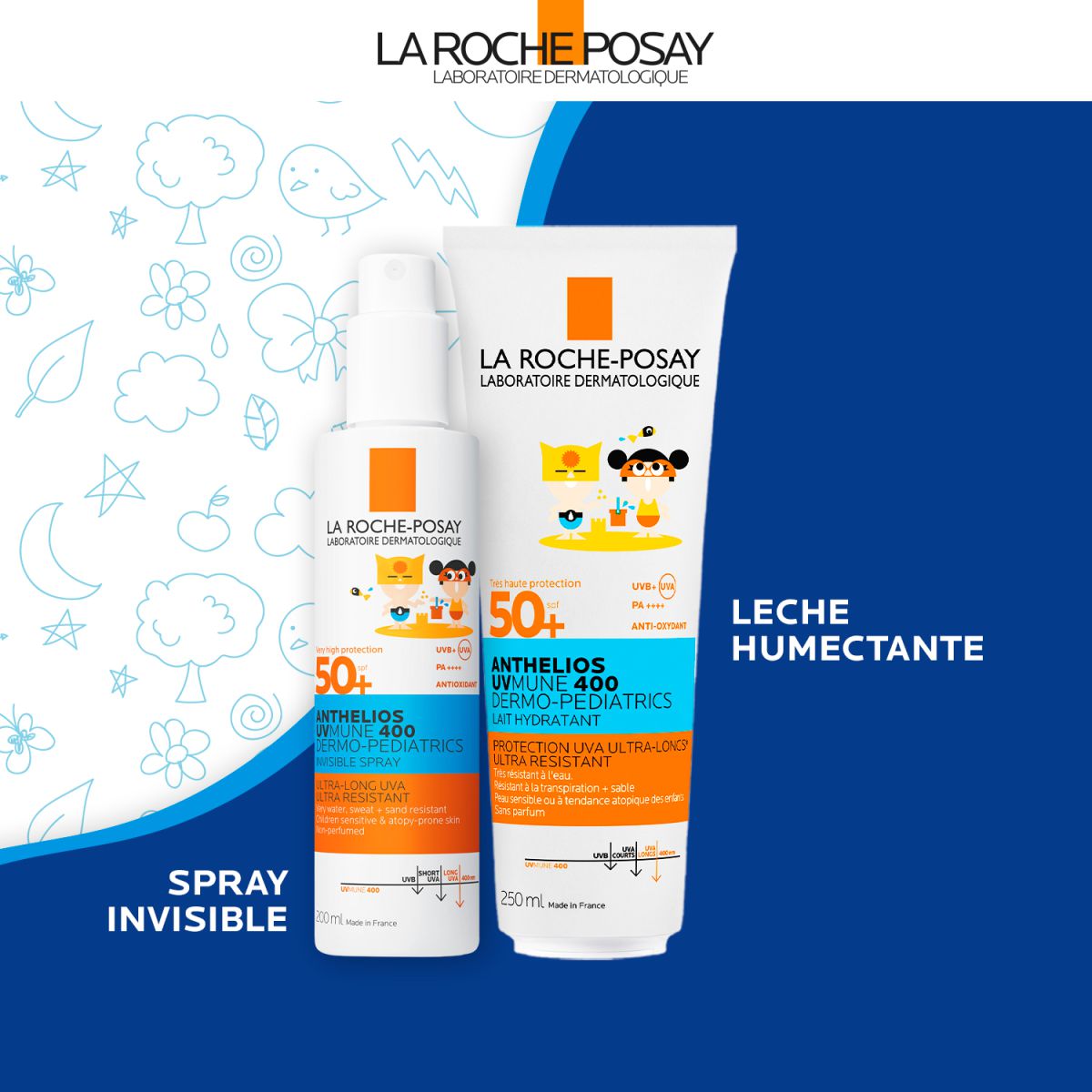 Protector solar anthelios dermo pediatrico spray invisible spf50+ 200 ...