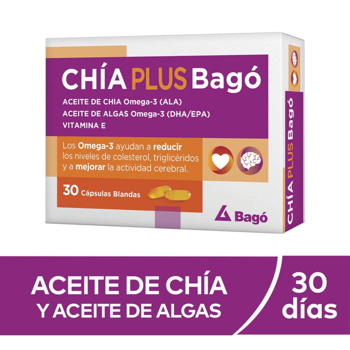 Suplemento dietario chia omega 3 (30 cápsulas blandas) - Farmaonline