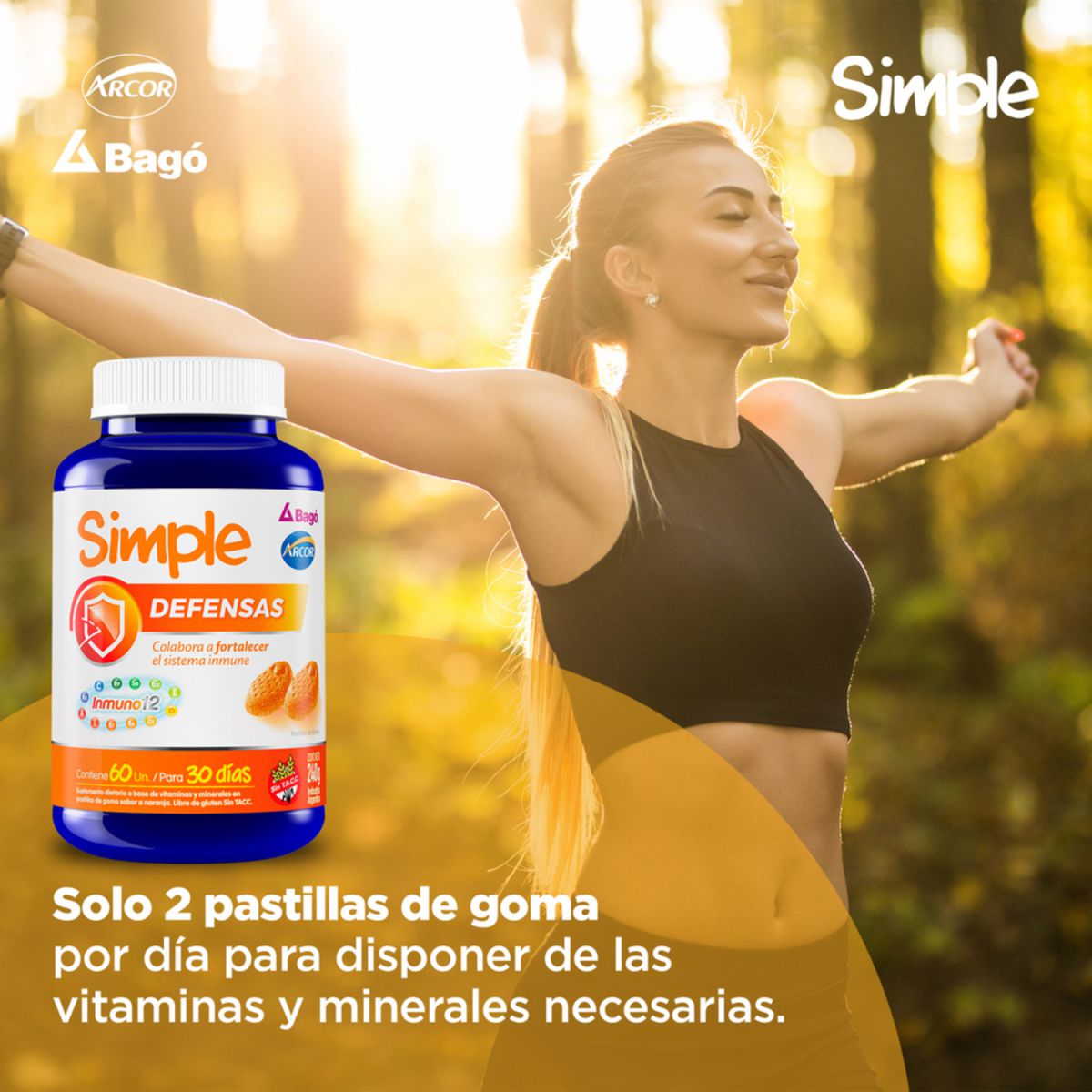 Suplemento dietario defensas (60 pastilla de goma) - Farmaonline