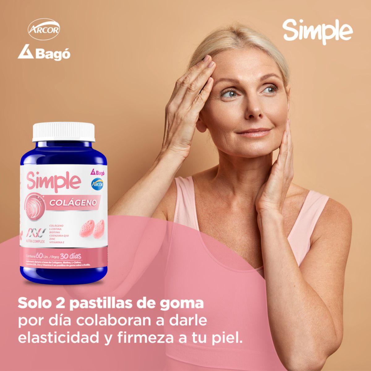 Suplemento dietario colágeno (60 pastilla de goma) - Farmaonline