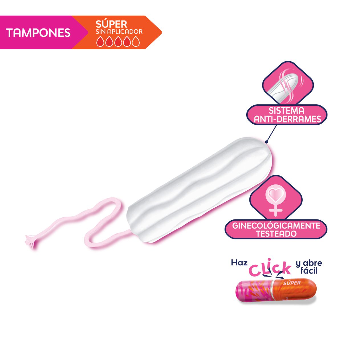 Tampón digital super (16 unidades) - Farmaonline