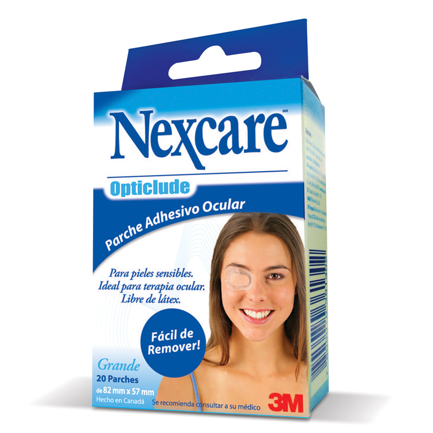 PARCHE OCULAR ADULTO OPTICLUDE ESTUCHE NEXCARE (20 UNIDADES) - Farmaonline